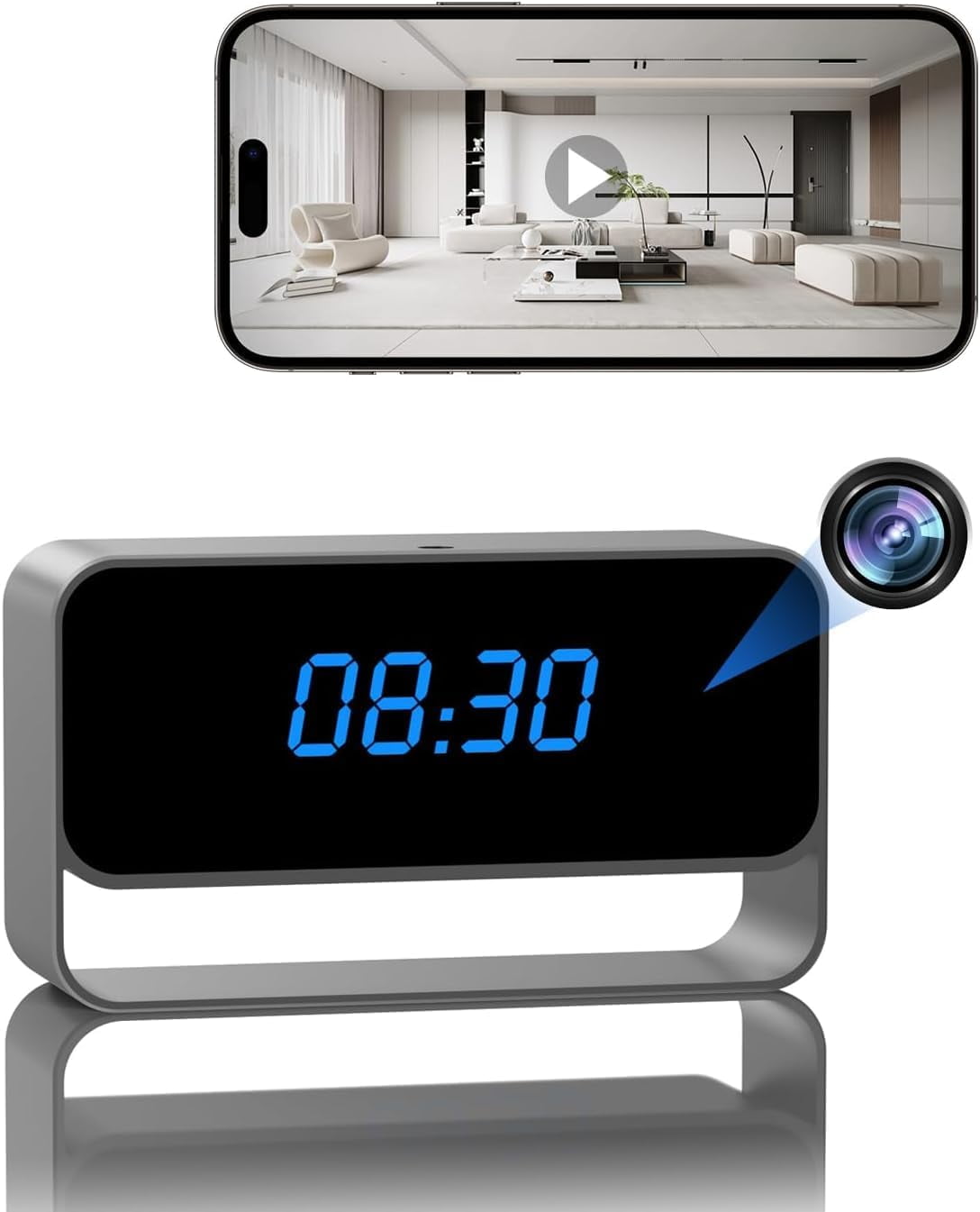 Customer reviews for 1080P Wireless Clock Camera – Nanny Cam with Night ...