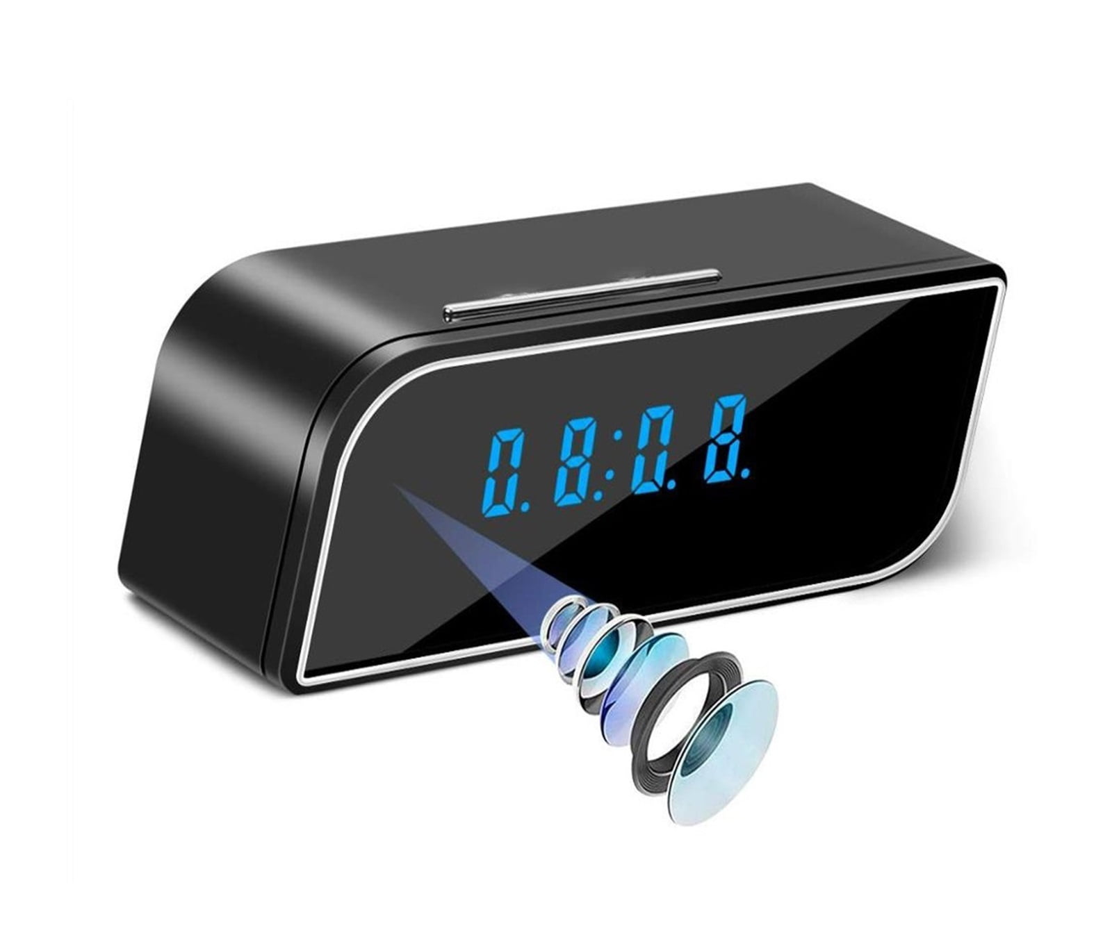 1080P Wireless Mini Clock Camera ,Time Alarm Watch Security Night ...