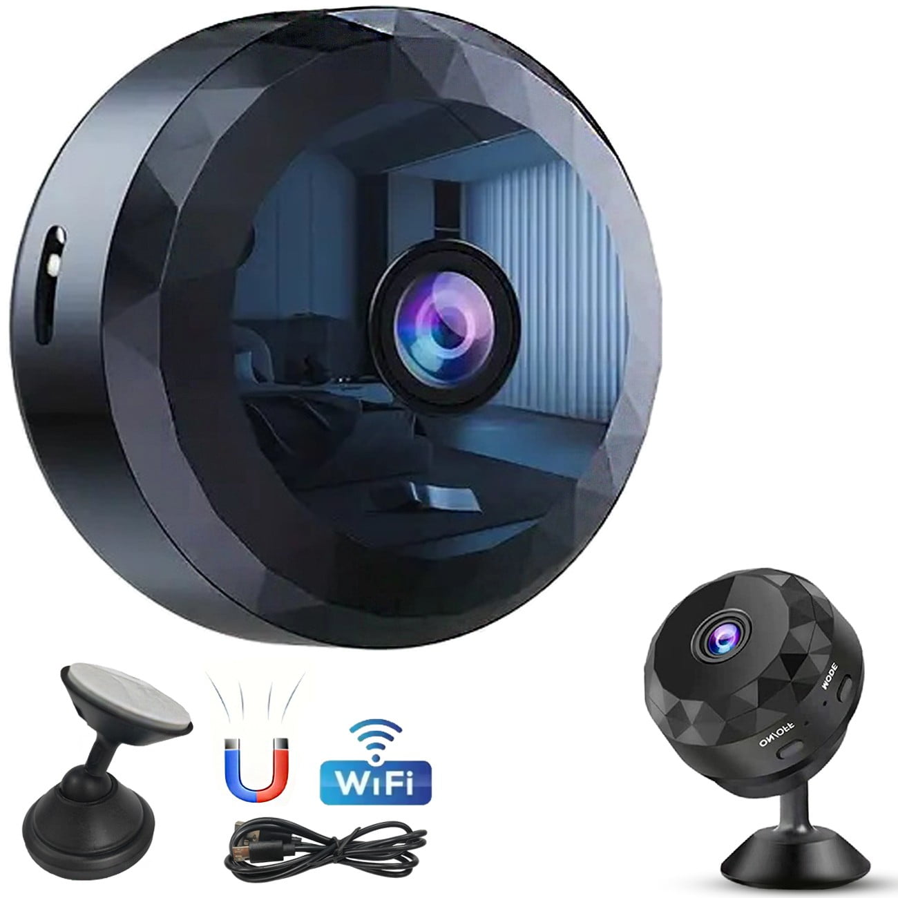 1080P Mini Camera, Wireless WIFI Monitoring, Security, Voice Video ...