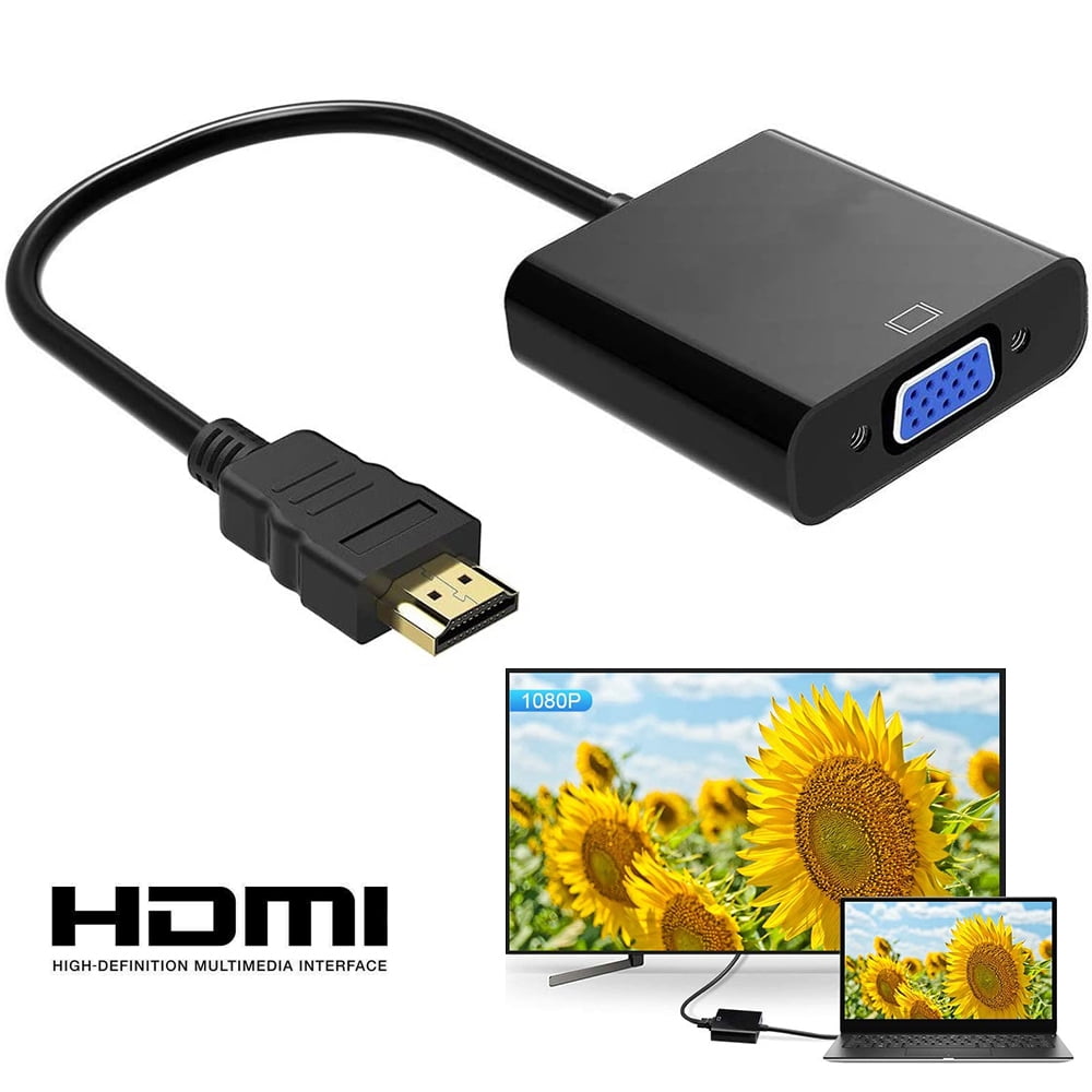 1080p 60Hz HDMI to VGA High Speed Display Adapter - Active HDMI to VGA ...