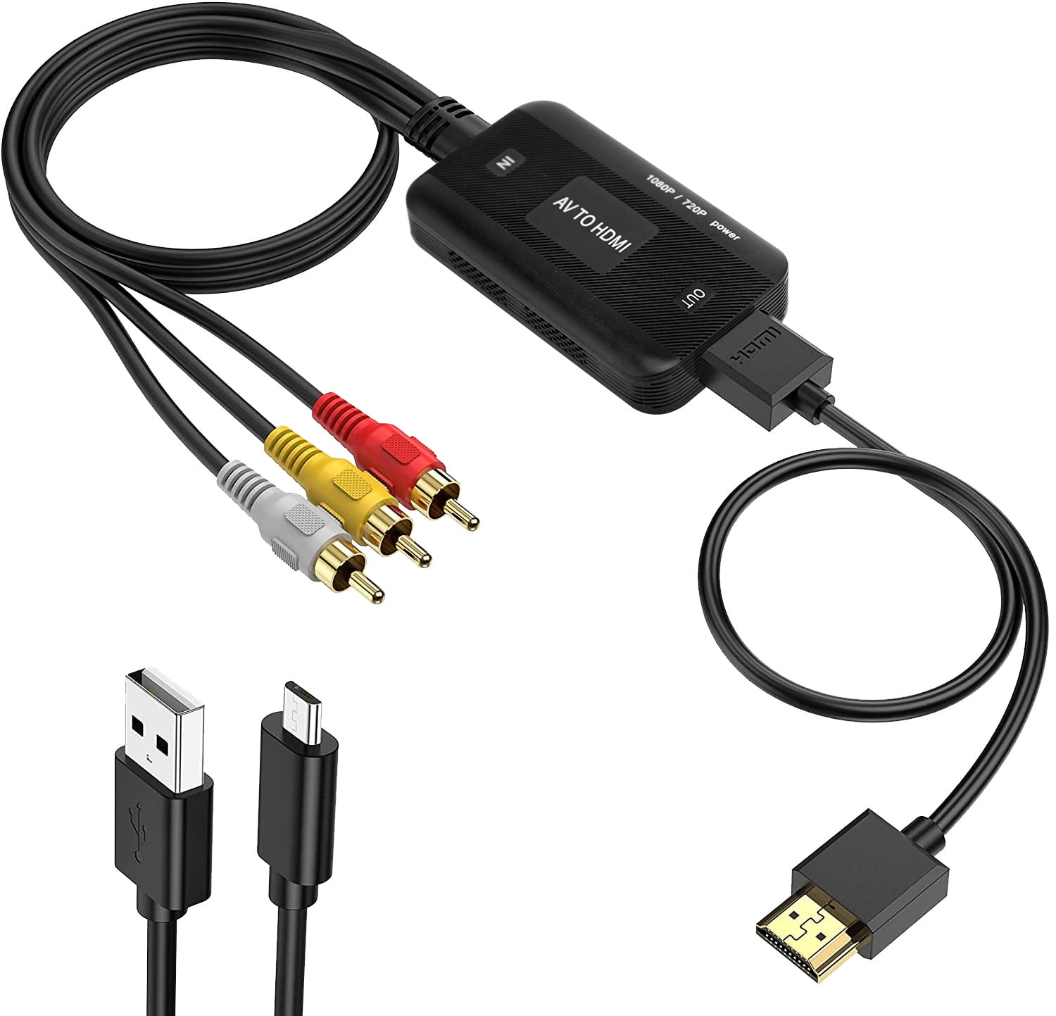 1080p AV to HDMI Converter for TV/PC/N64/Wii/PS1/PS2/PS3/STB/Xbox/VHS ...