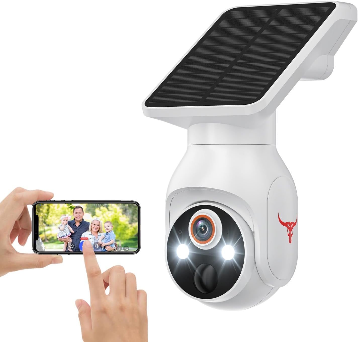 1080p Camera with Solar Panel, 2.4G WiFi Only, AI Human Detection, 2 ...