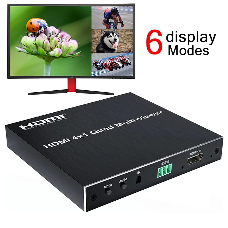 1080p HDMI 4x1 Quad Multi Viewer 4 in 1 Out HDMI Multi-viewer Screen ...