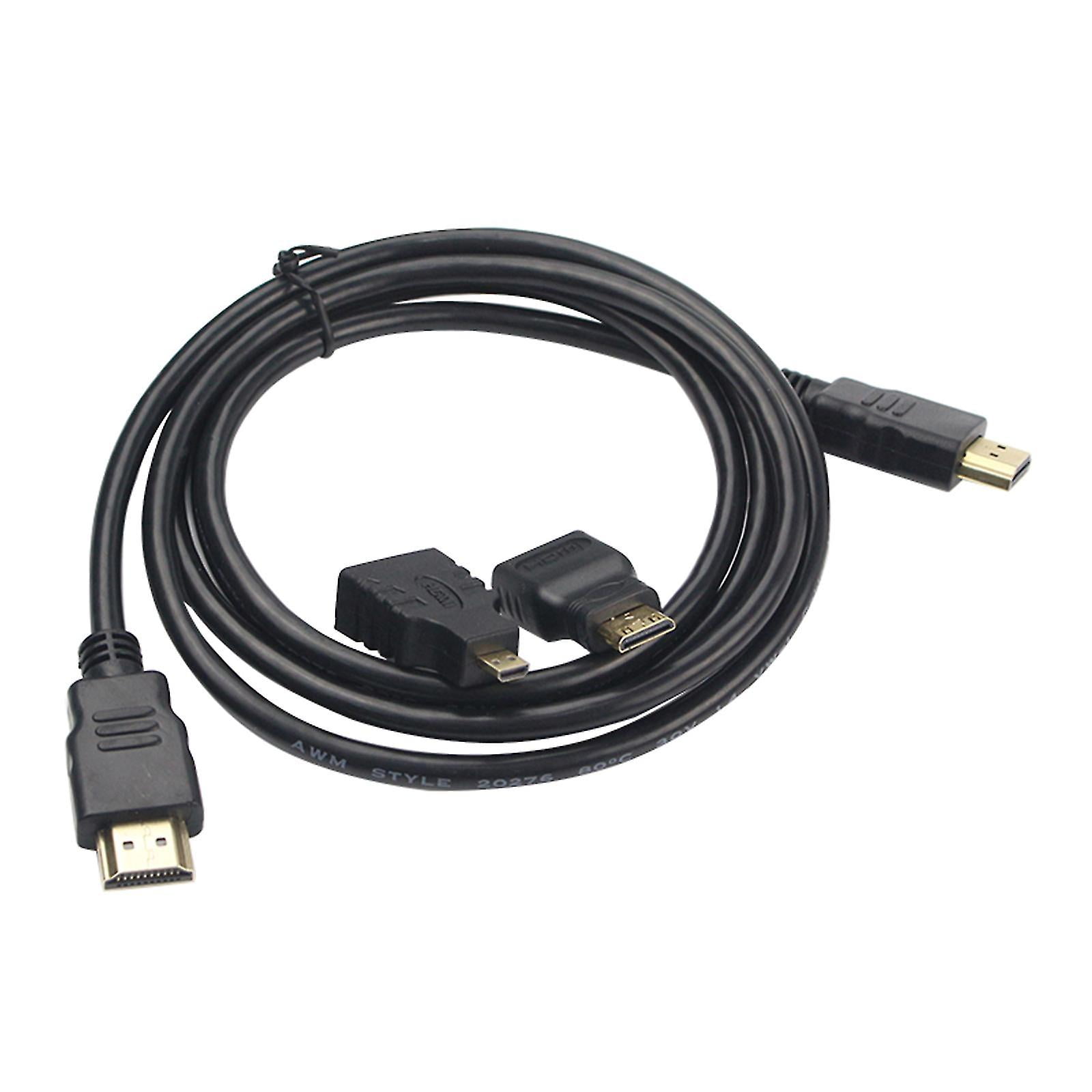 1080p Hdmi-compatible Cable Hdmi-compatible To Mini Micro Adapter For ...