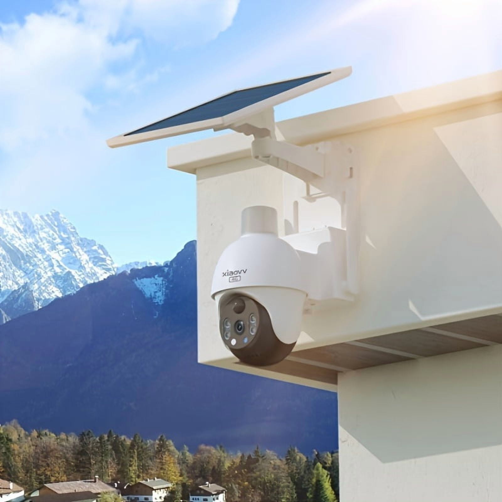 1080p WiFi Wireless Solar Security Camera - 360° PTZ, Battery Powered ...