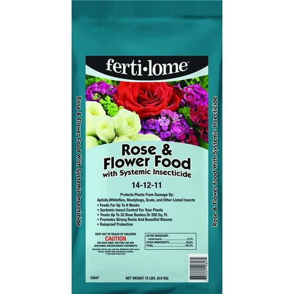 10847-12847 15 lbs MP110 Rose & Flower Food with Systemic 14-12-11 ...