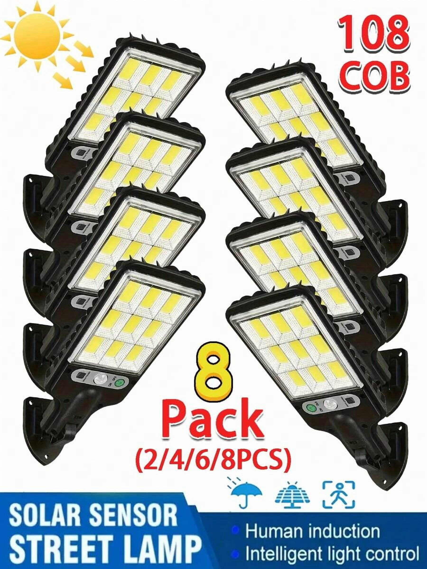 108COB Solar Outdoor Wall Light 2/4/6/8PCS - White Light Motion Sensor ...