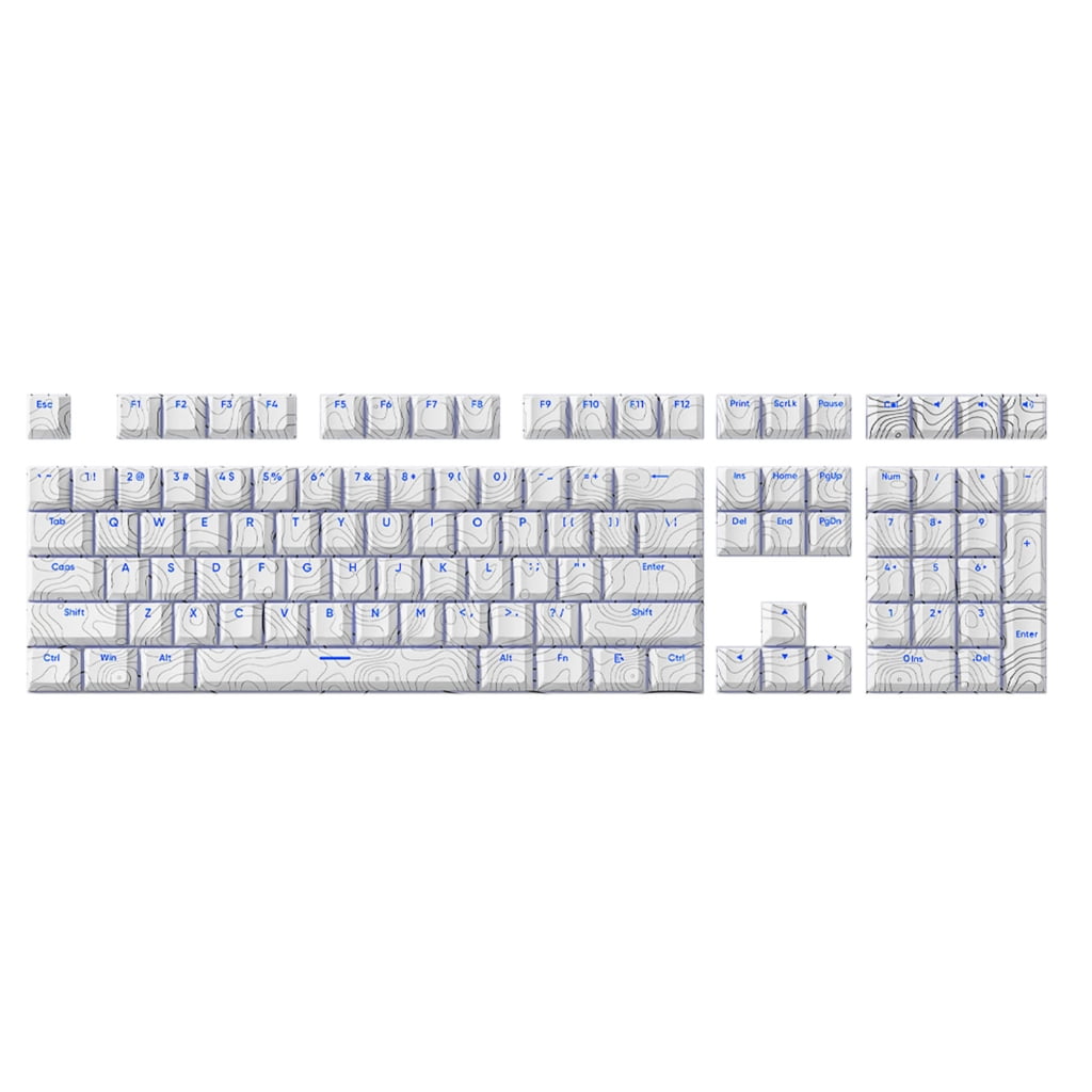 108Keys PBT Dye Sublimation Keycaps Line Front Print Backlits keycaps ...
