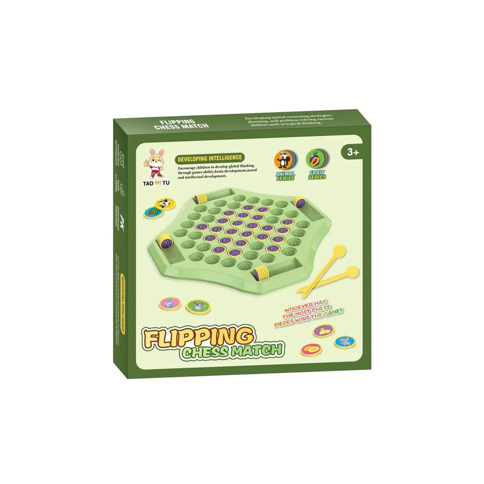 108PCS Fruit Flip Chess Memory Chess Game, Animal Flip Matching Chess ...