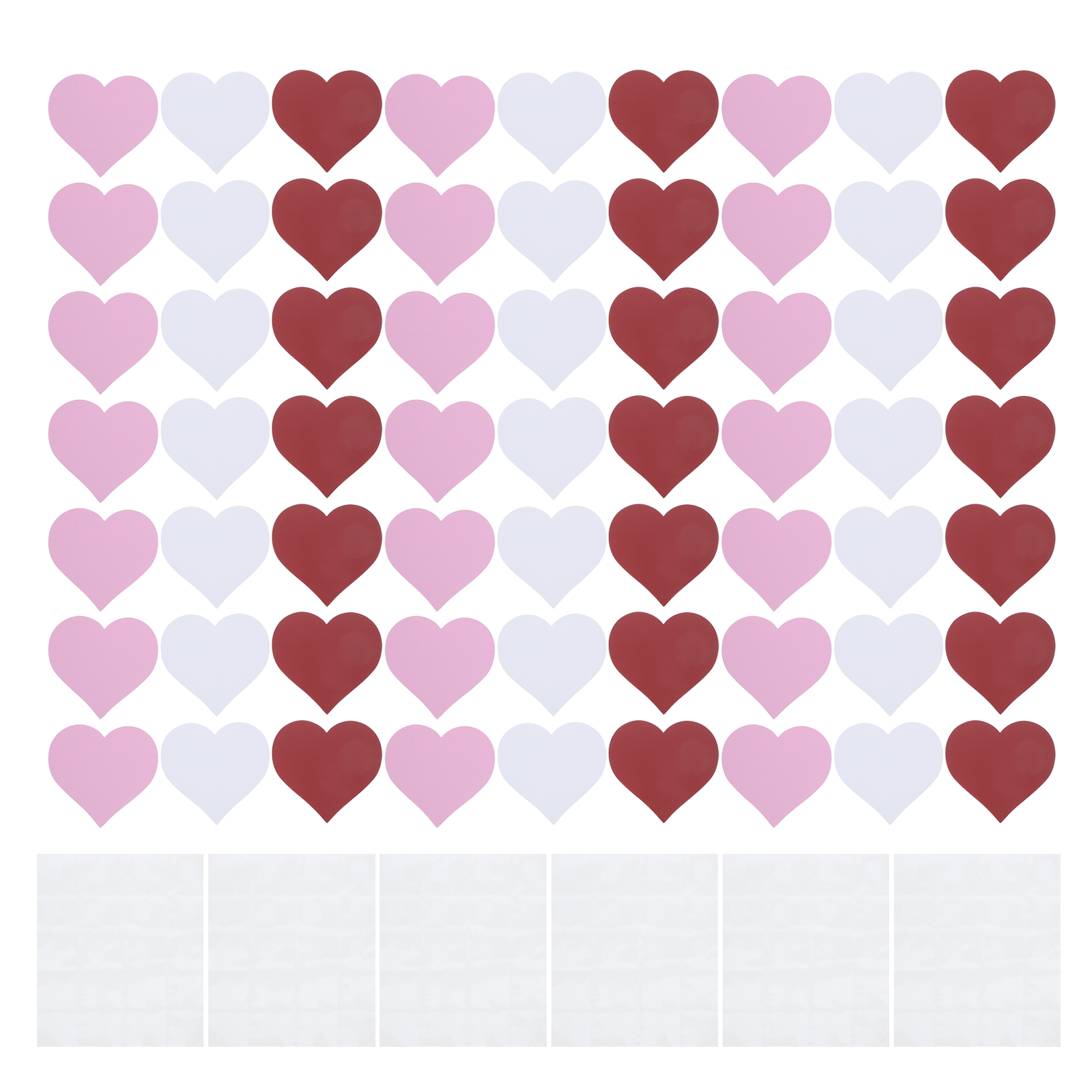 108pcs Heart Shaped Cards Valentine'S Day Paper Heart Cutouts For ...