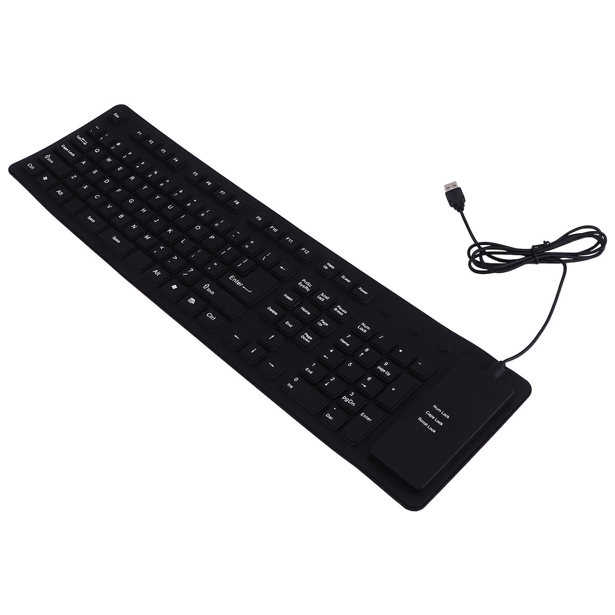 109 Key Silicone Folding Keyboard Keys Keyboard Work 50.00X14.00X0.80CM ...