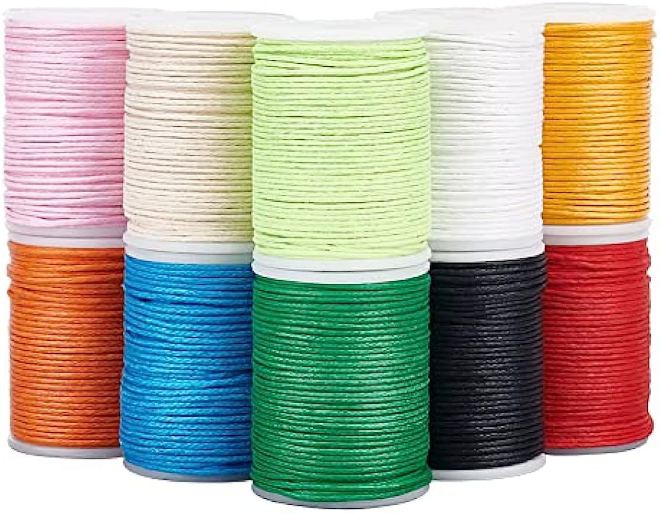 109 Yard Waxed Cotton Cord 10 Colors Waxed Beading String 1mm Waxed ...