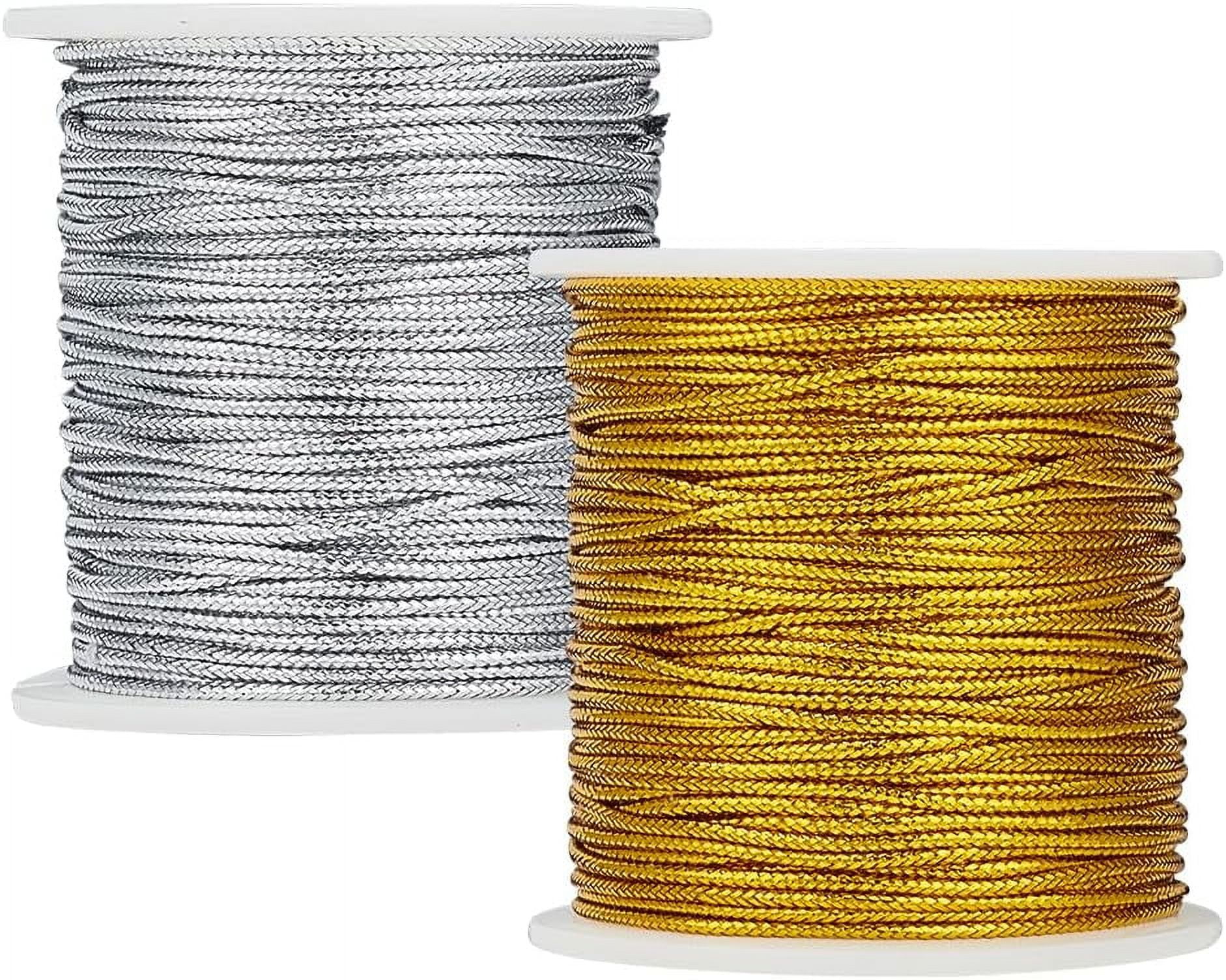 109 Yards 1.5mm Metallic Cord Metallic Beading Cords Thread String ...