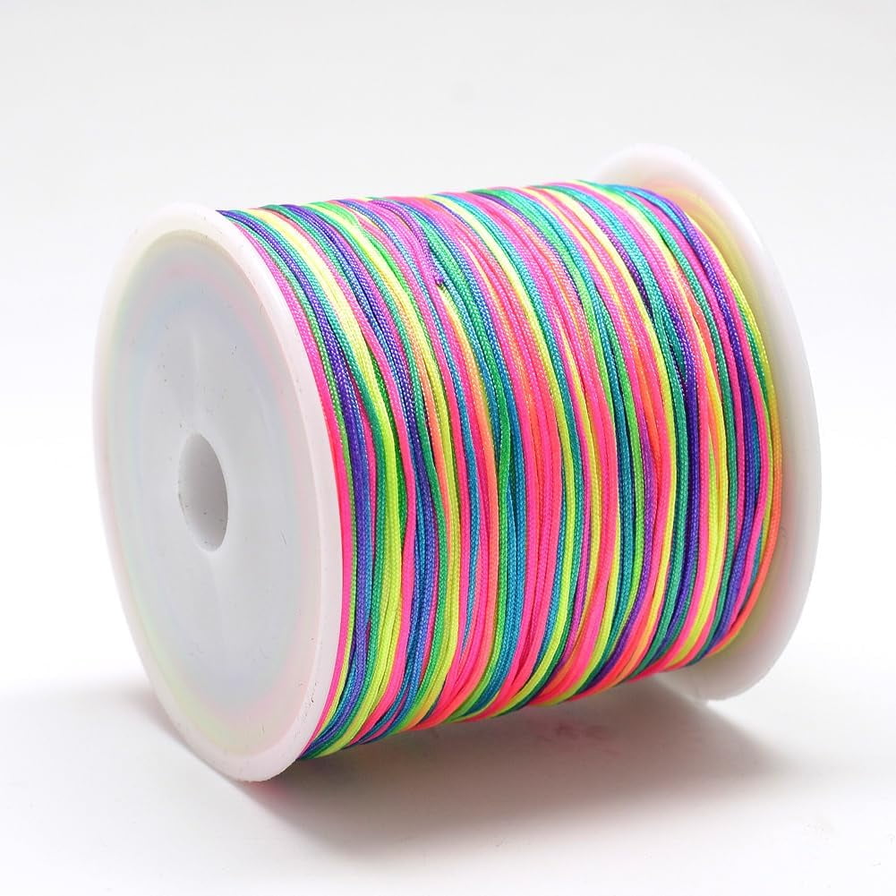 109 Yards Chinese Knotting Cord Nylon String Colorful 0.8mm Beading ...