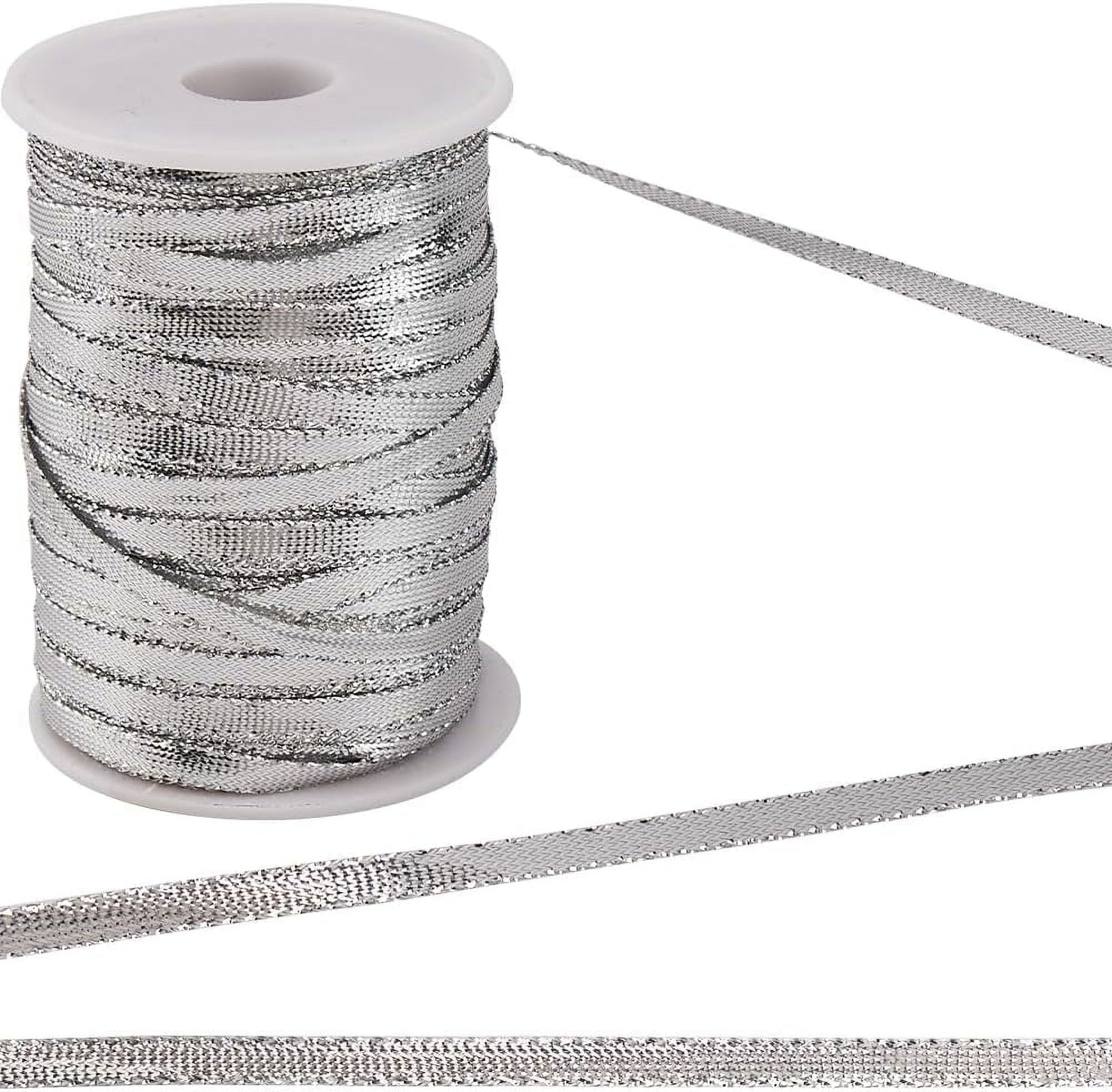109 Yards Gota Patti Trim Rolls 1/4" Silver Metallic Lace Trim Ribbon ...