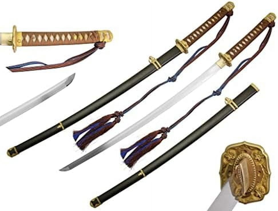 1095 Full Tang Japanese Military Gunto Samurai Sword - Walmart.com