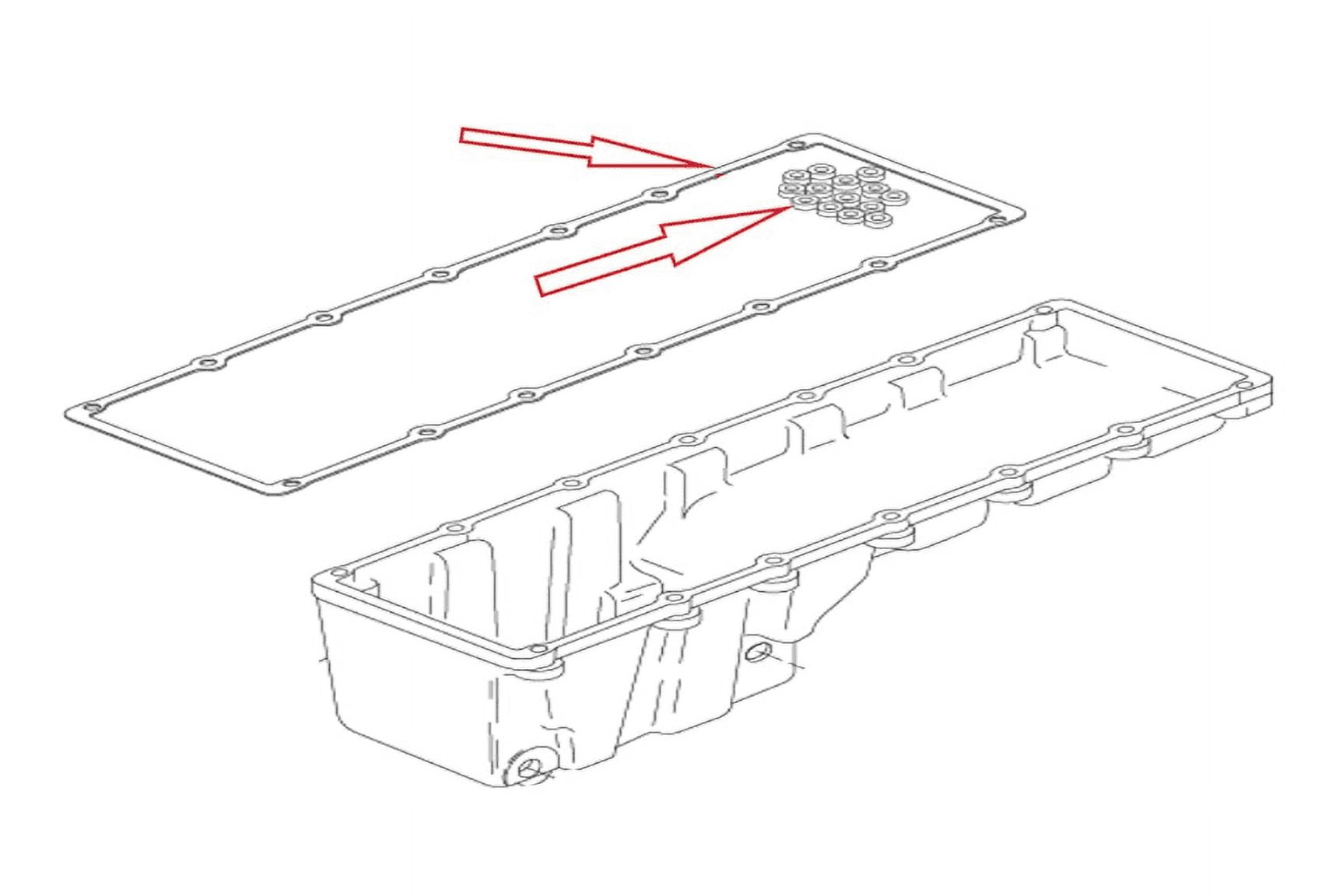 1095308 / 7C8296 | Caterpillar C12 / C10 / 3176 Oil Pan Seal with ...