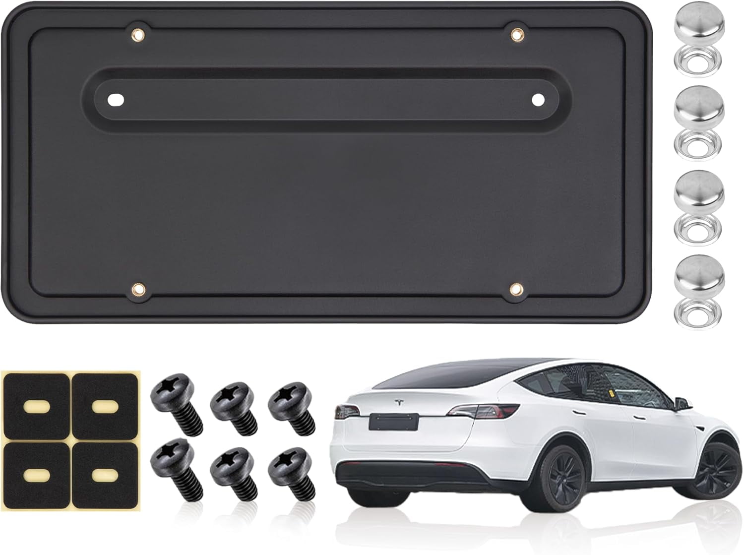 109684400B Rear License Plate Frames for Tesla Model Y and Model 3 ...