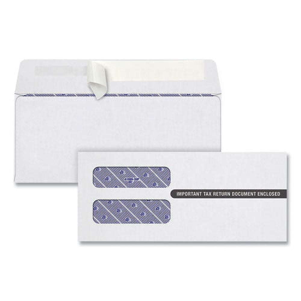 TOPS 1099 Double Window Envelope, Self-Adhesive, 3.75 x 8.75, White, 24 ...