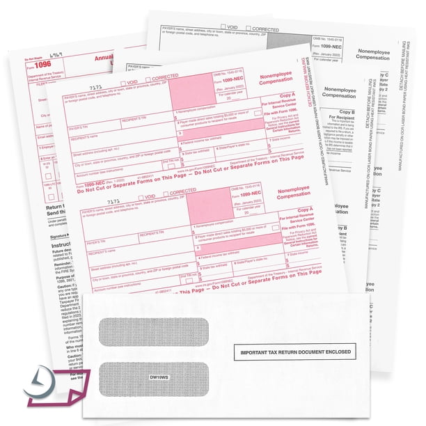 2022 W2 6 Part Tax Forms Kit, 50 Employee Kit Of Laser Tax Forms ...