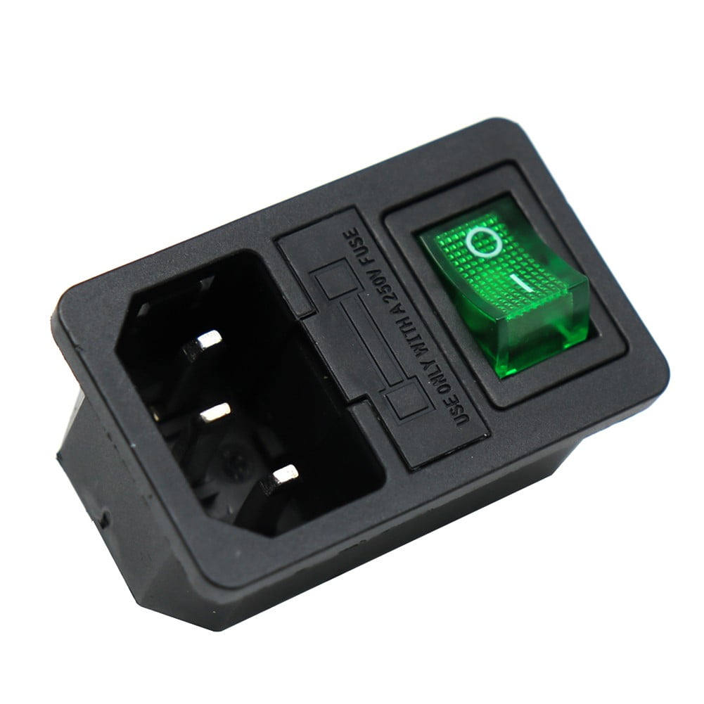 10A 125V Power Outlet Inlet Modular Plug with 5 x 16AWG Wiring 3-Pin ...