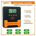 10A/20A/30A/40A/50A/60A Auto MPPT Solar Charge Controller 12V/24V LCD Dual USB Solar PV ...
