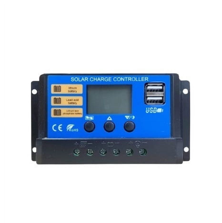 10A 20A 30A MPPT PWM Solar Charge Controller 12V 24V Solar Panel ...