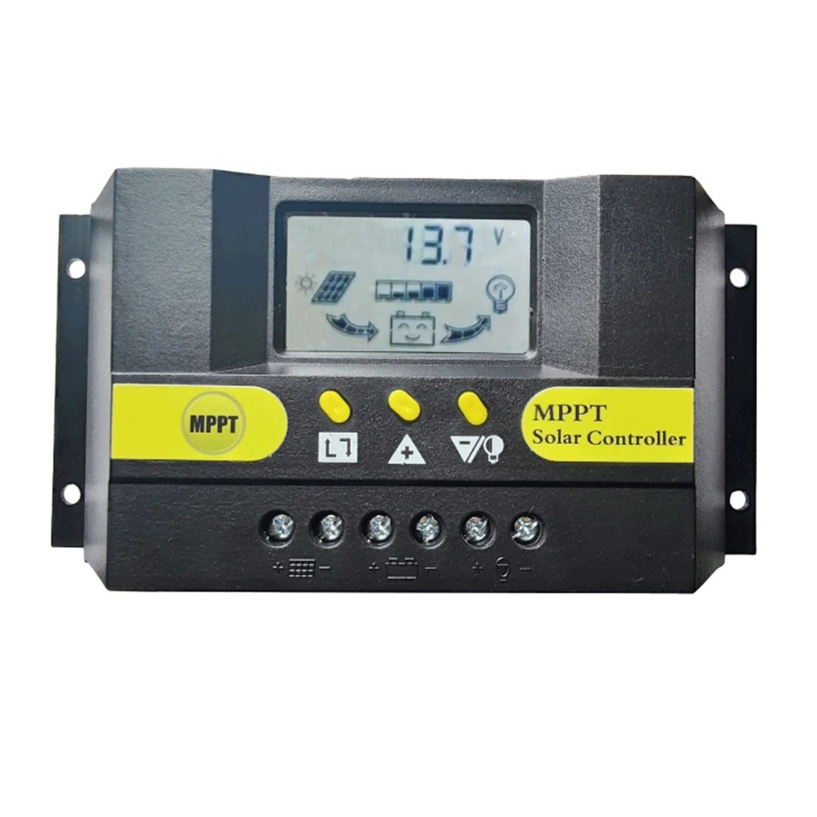 10A 20A 30A MPPT Solar Char Controller 12V 24V Auto LCD Display Dual USB 5V Output Solar Panel ...