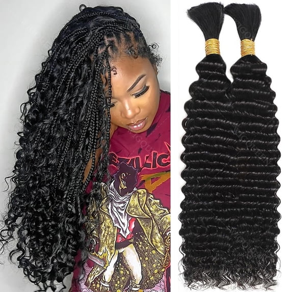10A Afro Kinky Bulk Human Hair Natural Black 100% Brazilian Human Hair ...