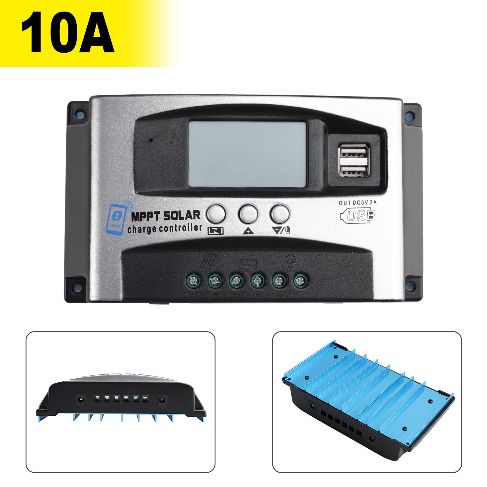 10A MPPT High Energy Solar DSP Controller Repair Battery APP to ...