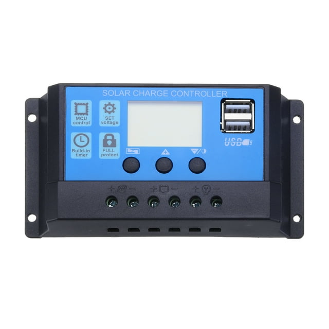 10A PWM Solar Charge Controller 12V/24V Solar Battery Panel Controller Auto Parameter Charger ...
