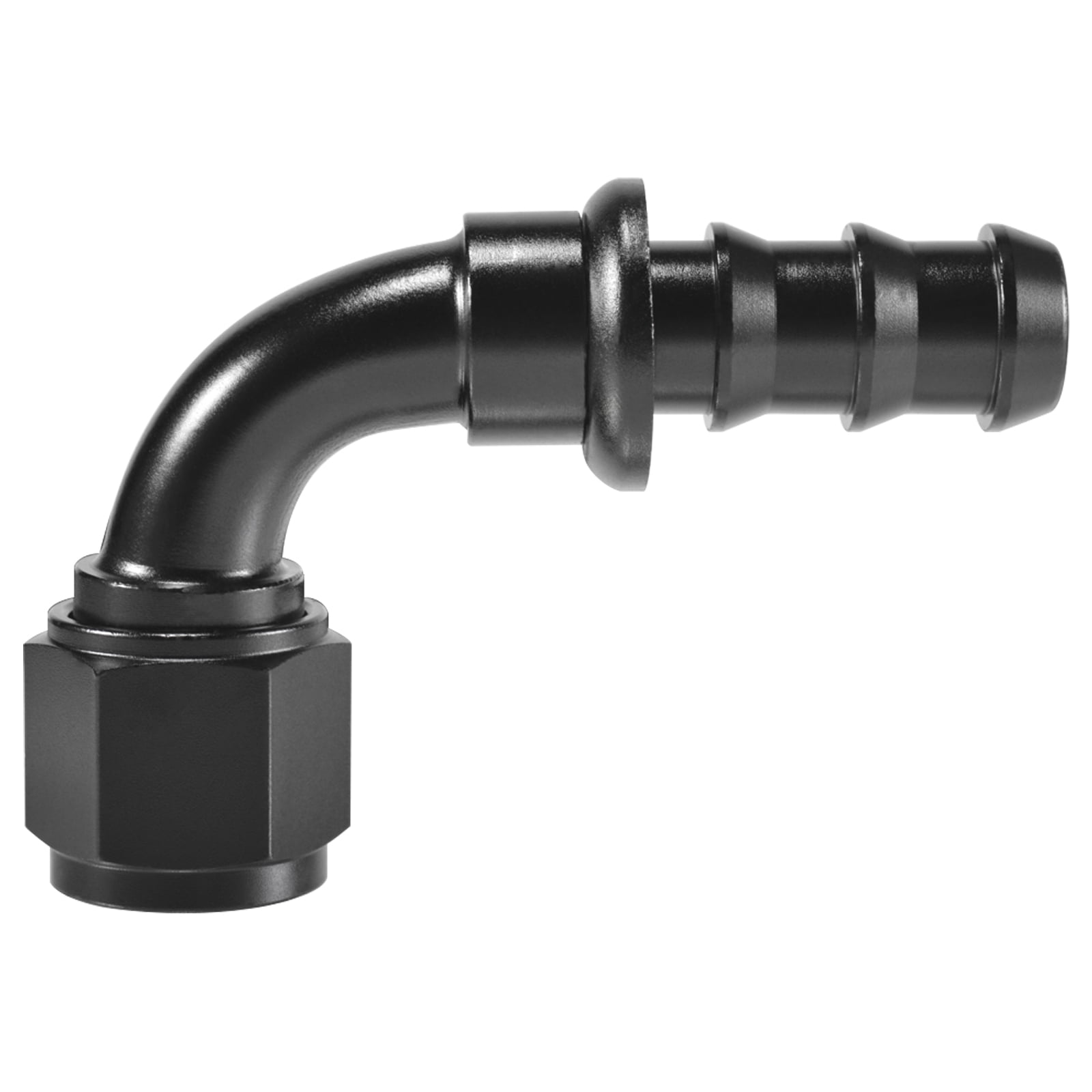 PSKMKS -10AN 90 Degree Push Lock Hose Fitting Barb End Adapter for ...