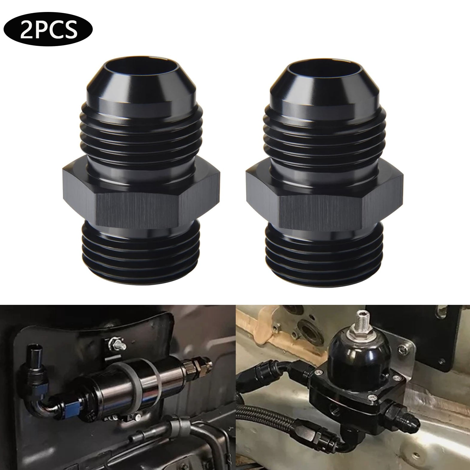 10AN Male Flare to 10AN ORB O-ring Boss Fuel Pump Rail Adapter Fitting ...