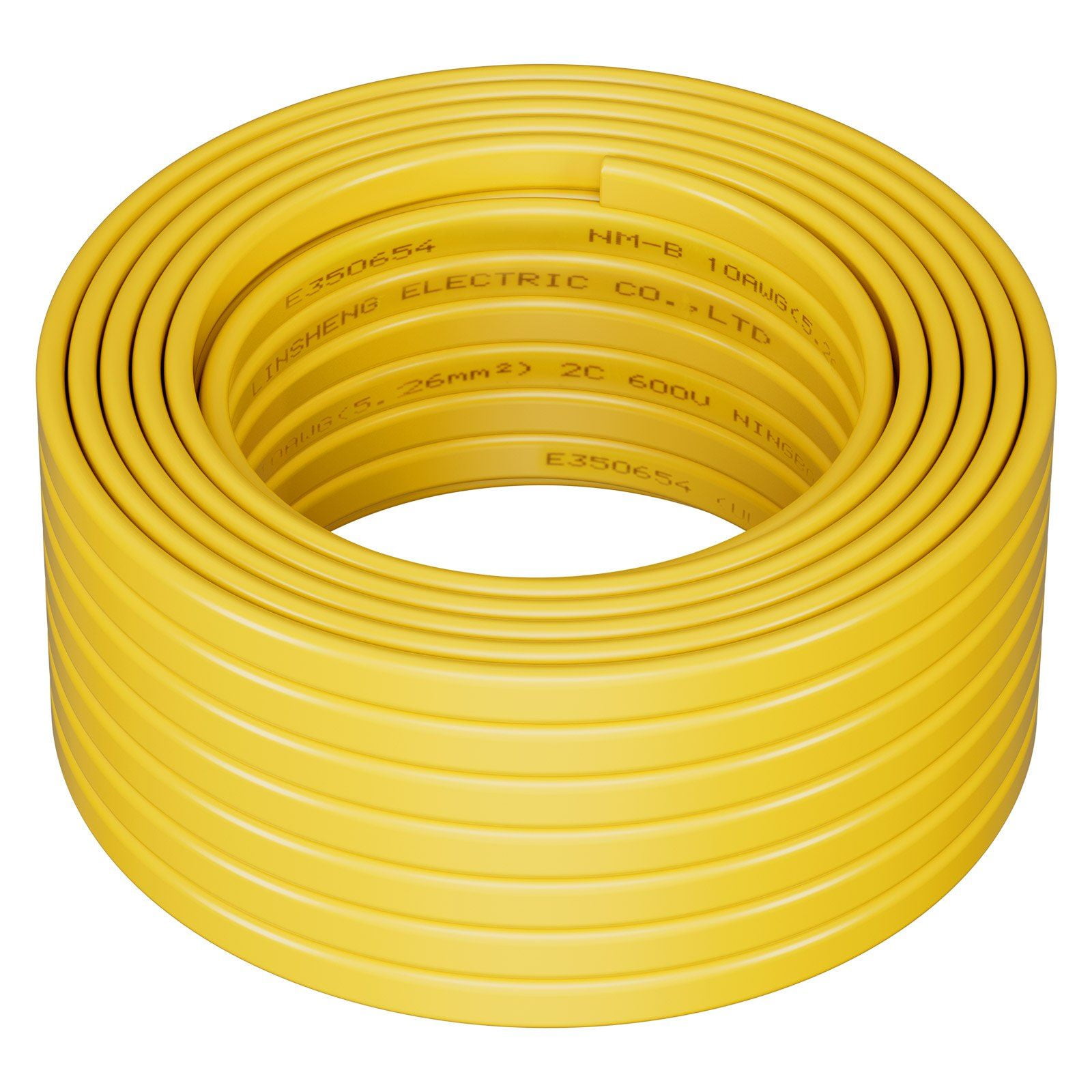 10AWG 2-Conductor NM-B Electrical Wire with Ground, 50 ft PVC Sheathed ...