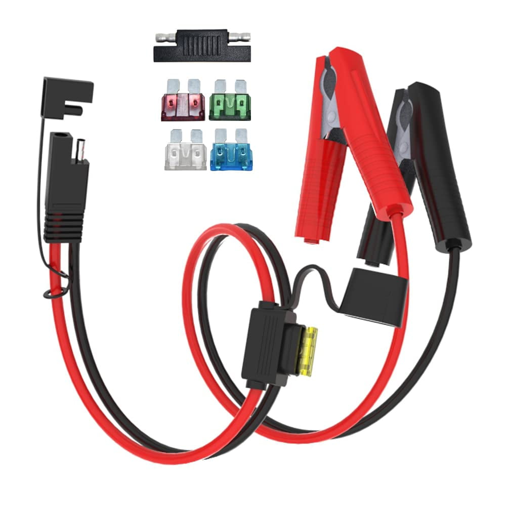 10AWG 2FT SAE Connectors, Battery Alligator Crocodile to SAE, SAE Quick ...