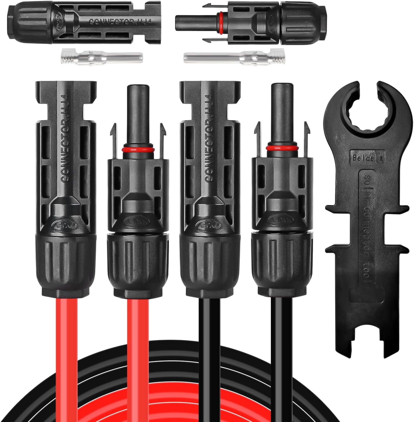 10AWG 30 Feet Solar Extension Cable with Male and Female Connectors ...
