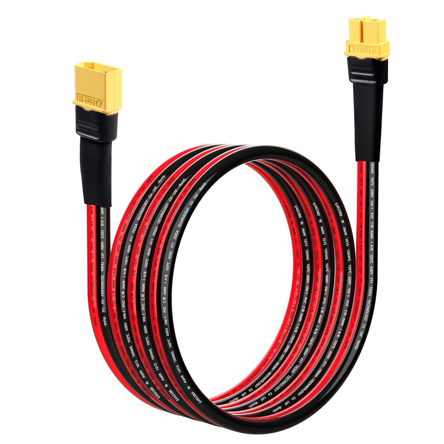 10AWG 6FT XT60 Extension Cable XT60H Male to Female Charging Cable for ...