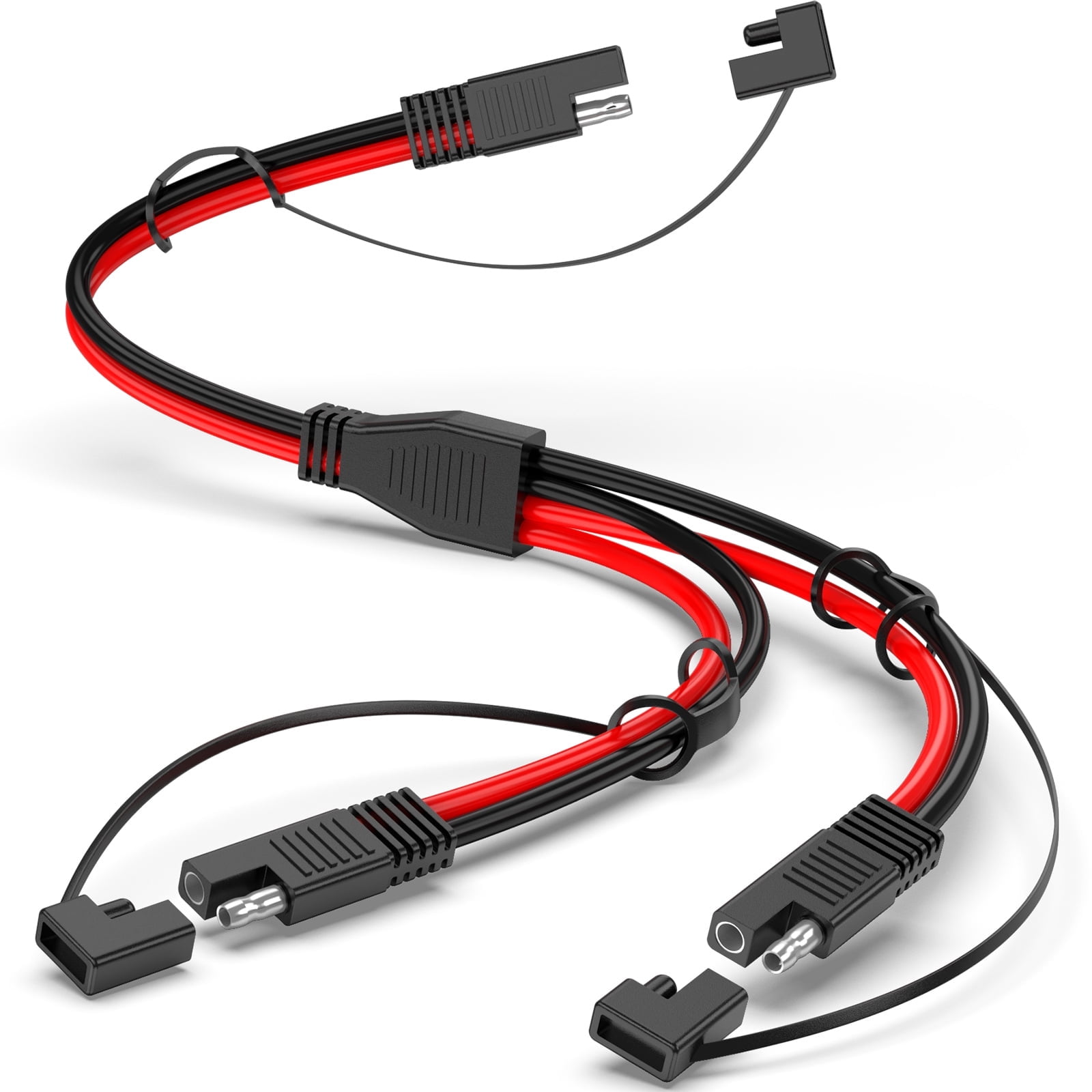 10AWG Sae Y Splitter Cable SAE Quick Disconnect Connector, 1 to 2 SAE ...