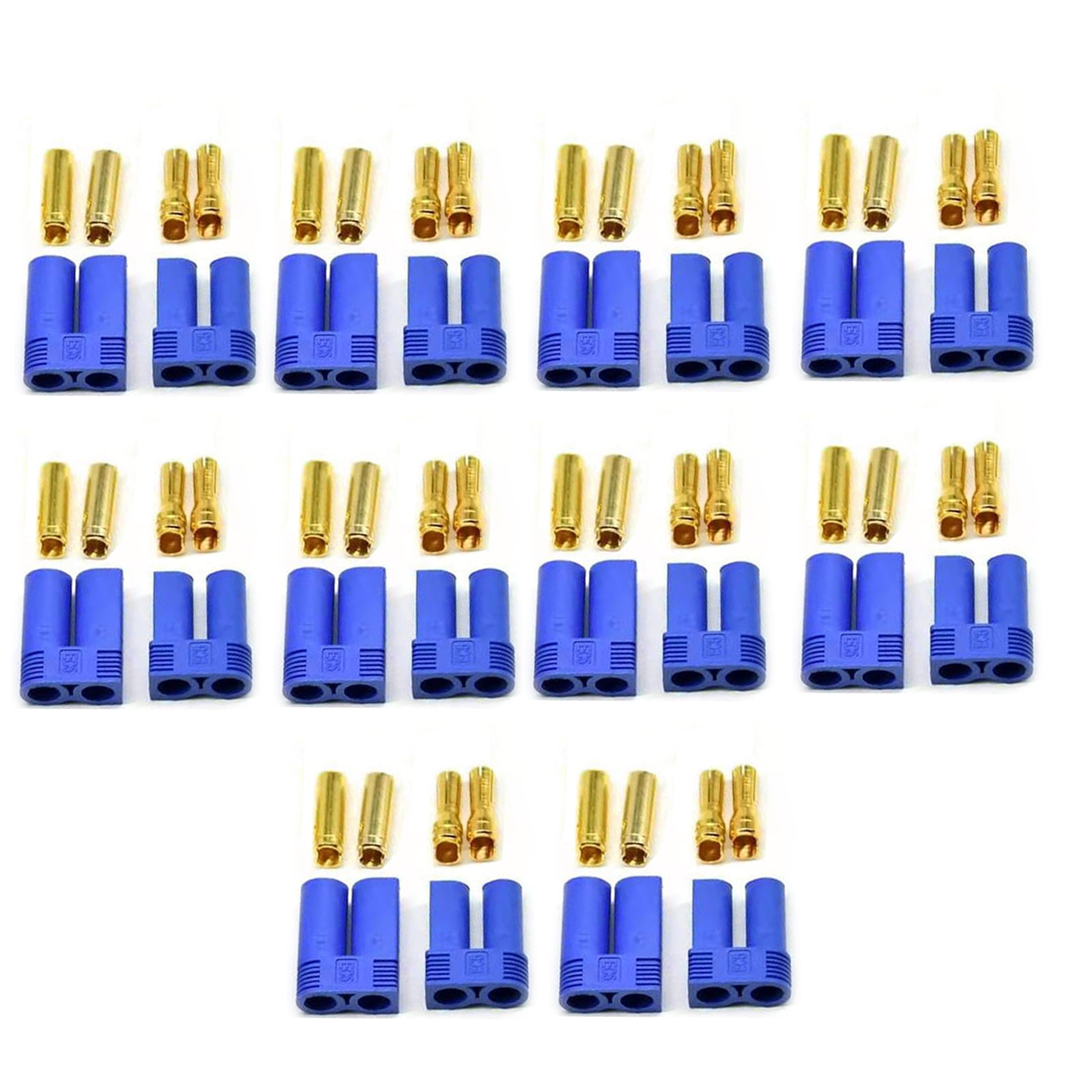 10AWG Silicone Wire EC5 Device Connector Plug 100 Continuous Amps, Protected Against Shorting ...