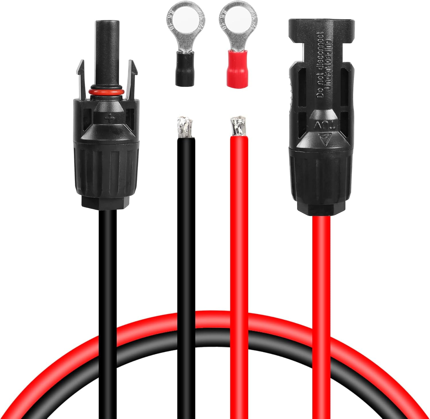 10AWG Solar Panel Extension Bare Wire with Female and Male Connector ...