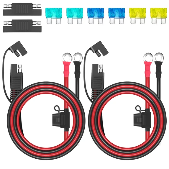 10Awg Sae To O Ring Terminal Harness 2Ft/60Cmsae Battery Connector ...