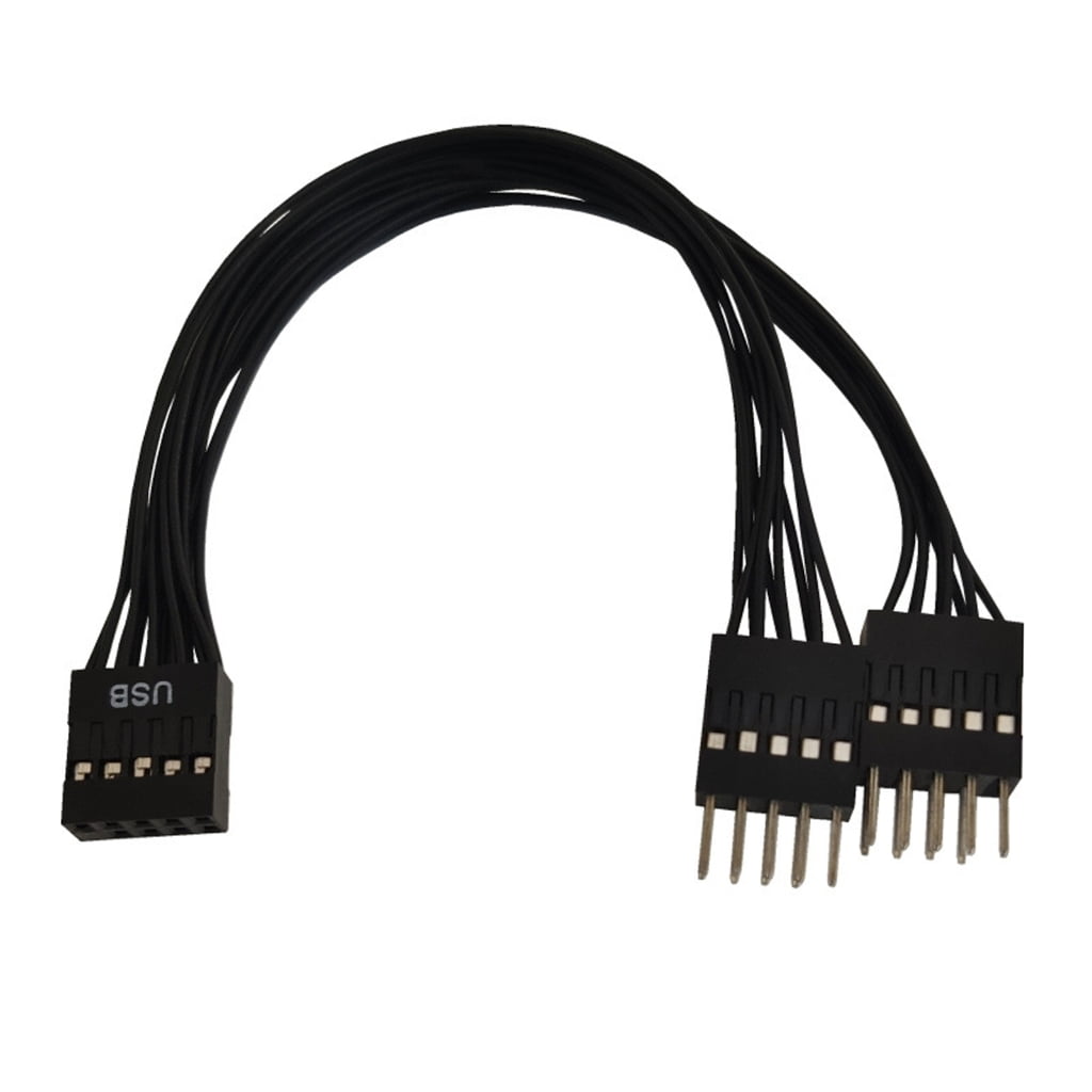 10CM 1 to 2 USB 9pin Splitter Adapter Computer Mainboard Internal Cable ...