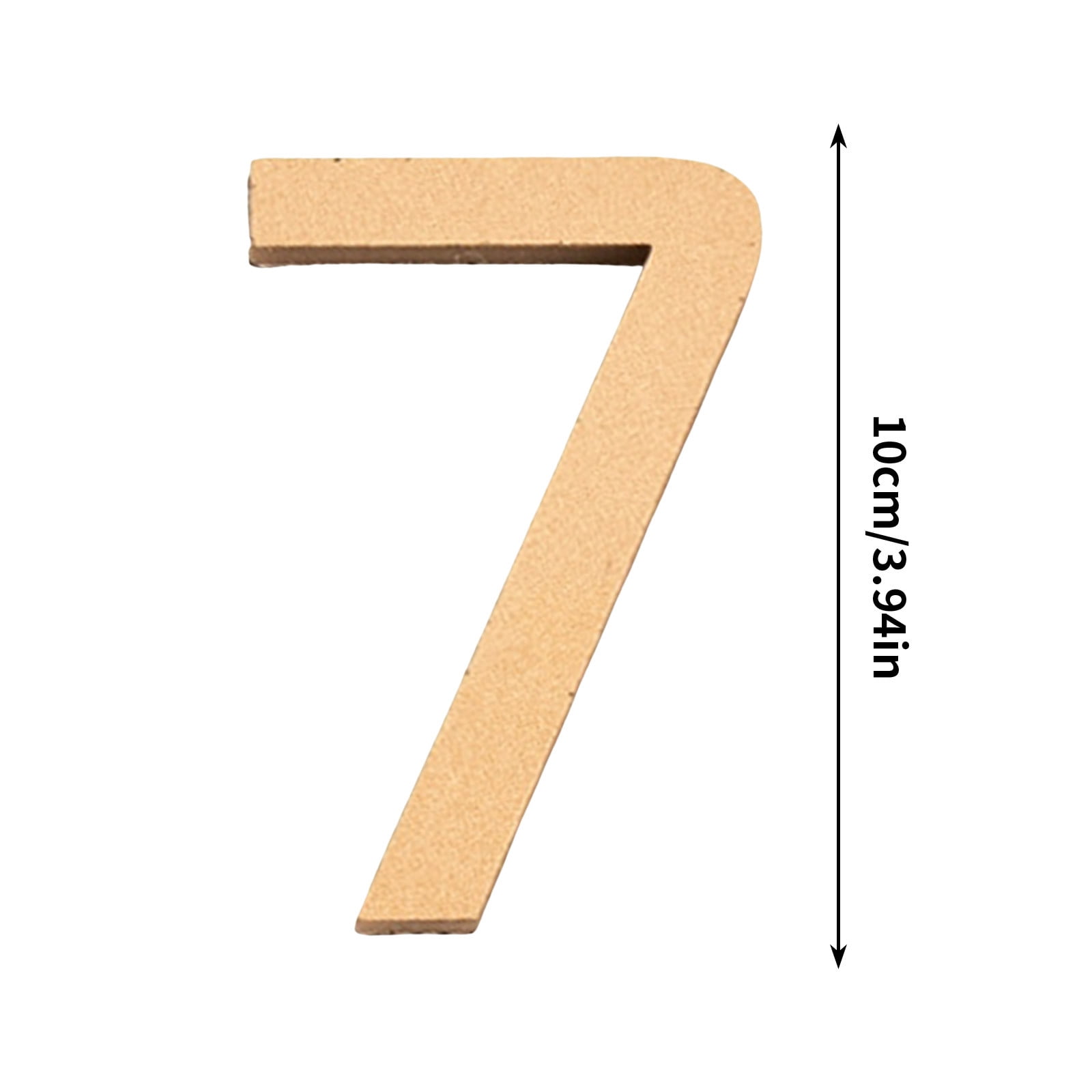 10CM 7 10Cm Acrylic Gold Number Plates 3D Engraved Digit 7 Durable ...