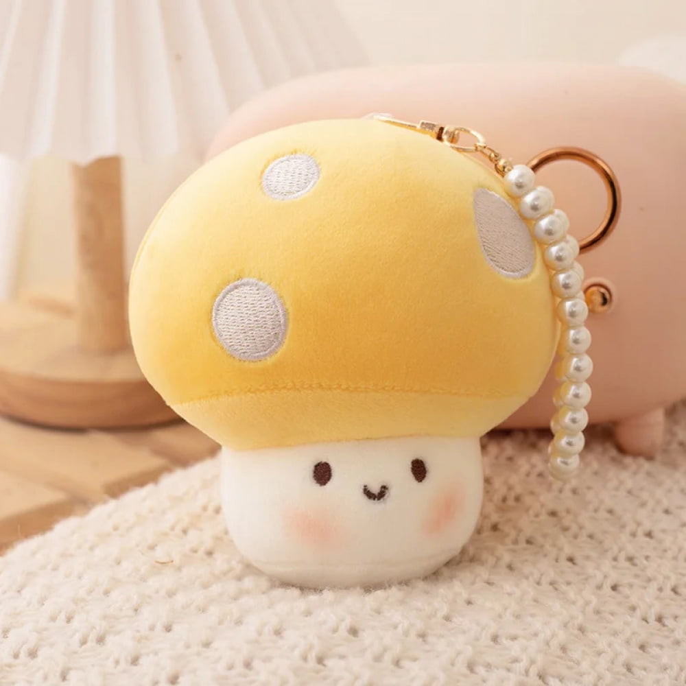10CM Cute Small Mushroom Plush Toy Creative Stuffed Pendant Doll Red ...