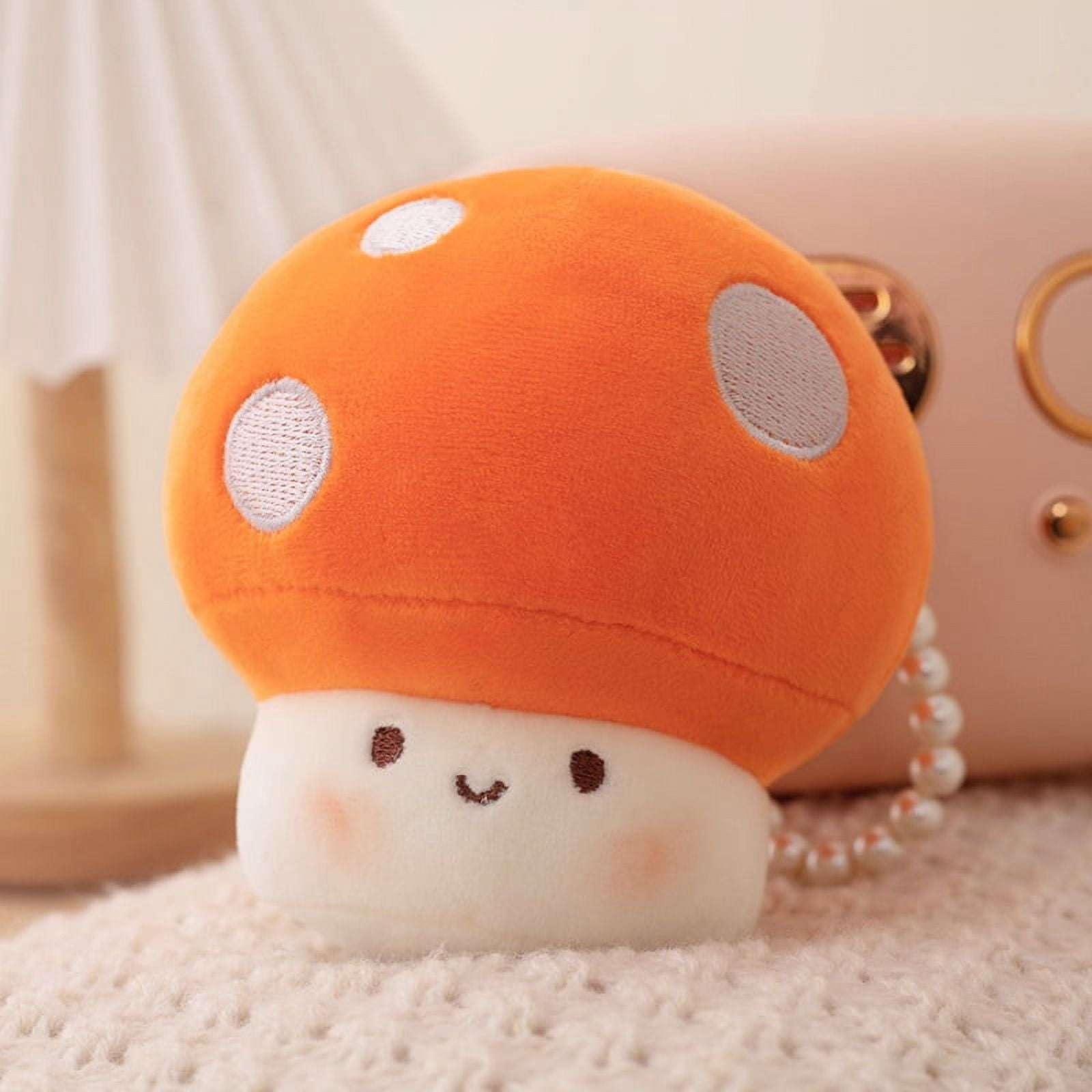 10CM Cute Small Mushroom Plush Toy Creative Stuffed Pendant Doll Red ...
