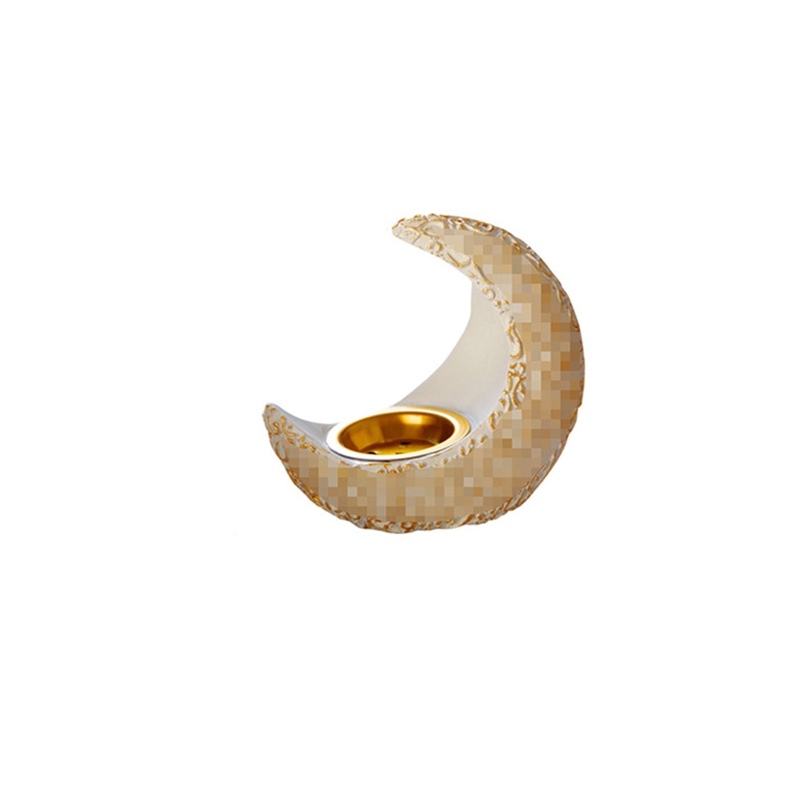 10CM Ramadan Decor Bright Crescent Resin Incense Burner Antique ...