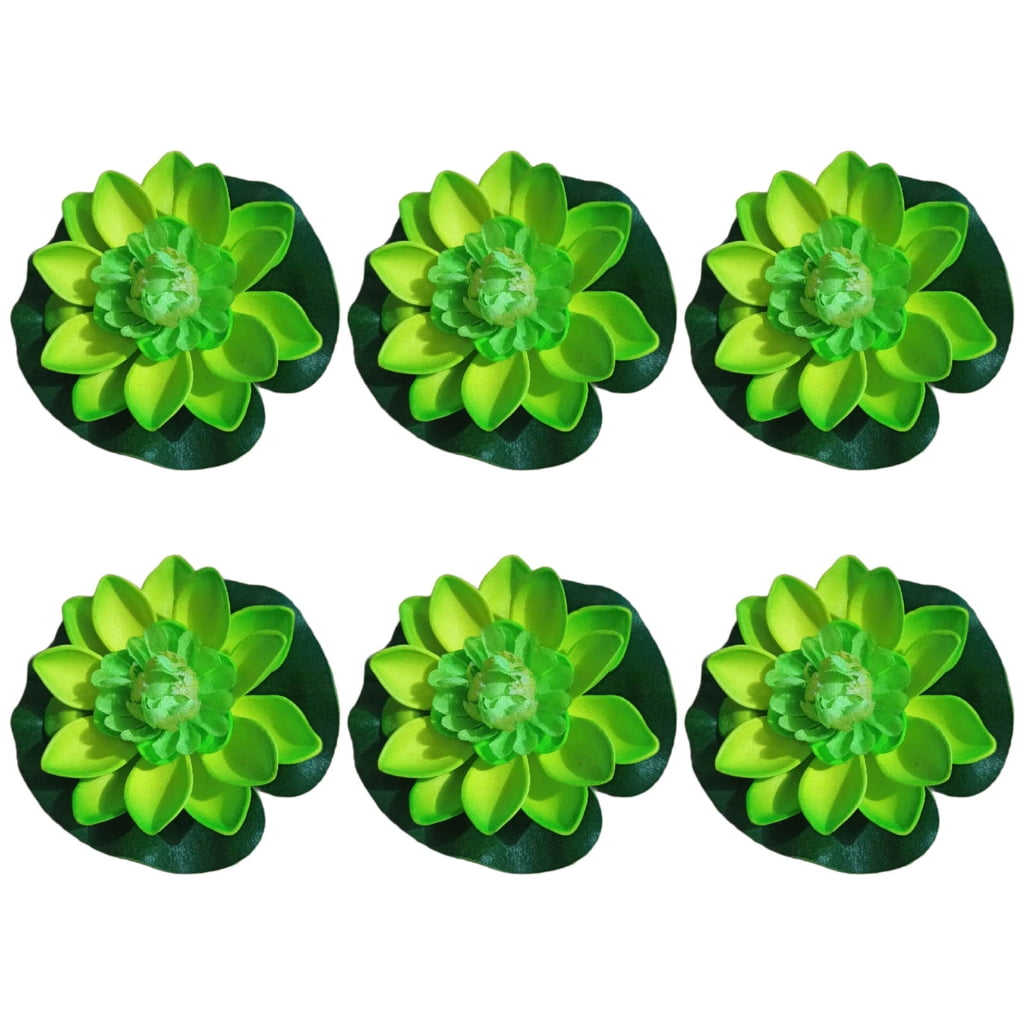 10CM Realistic Floating Flower with Leaf Pad - Walmart.com