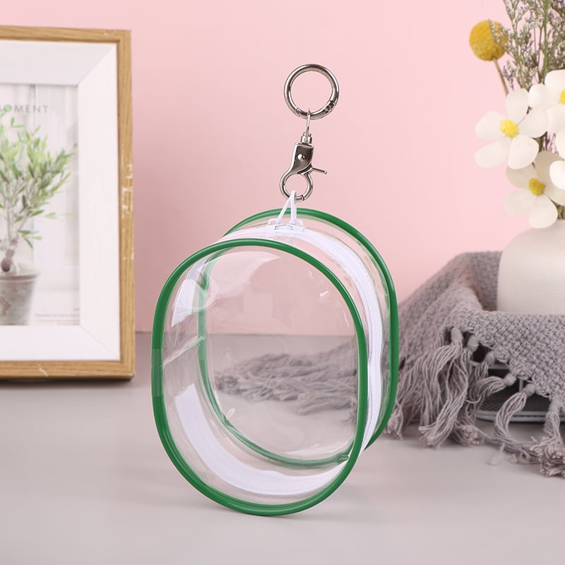 10CM Widened Version PVC Transparent Bag Keychain Display Bag Storage ...