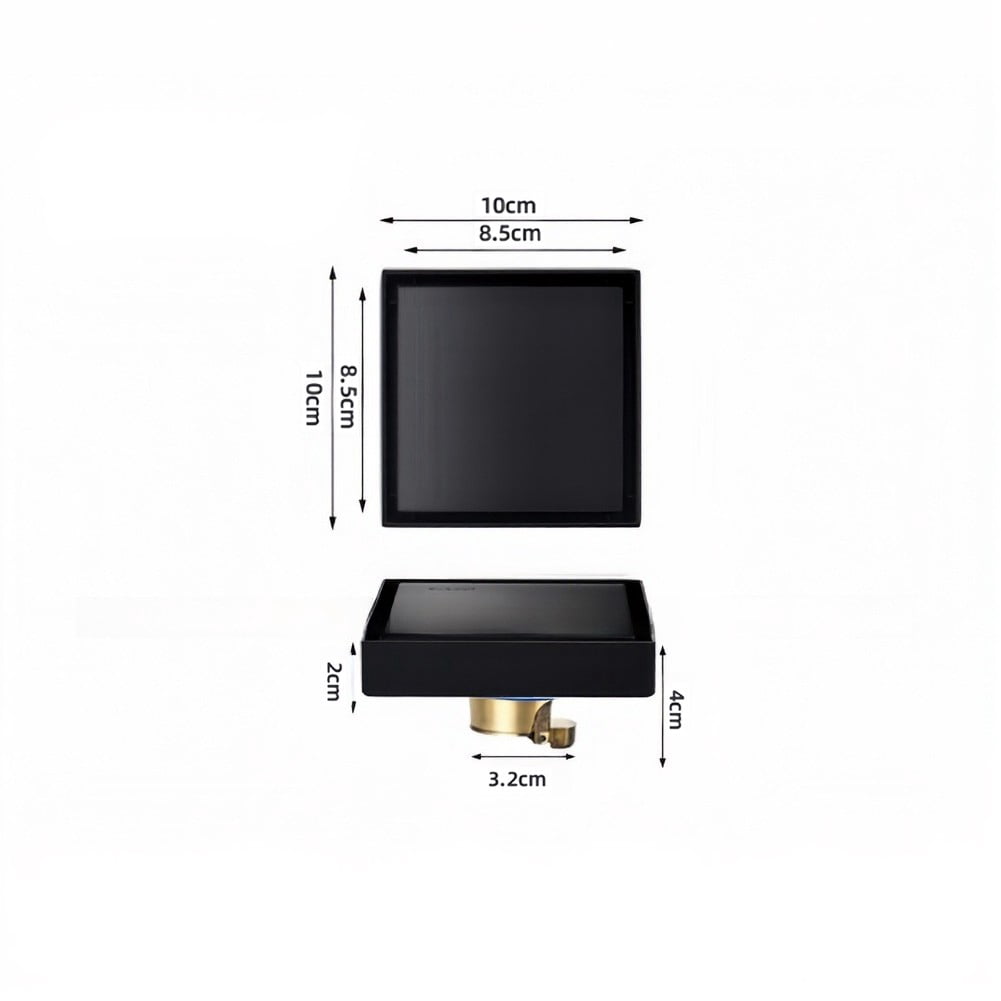 10CM stainless steel invisible square floor drain bathroom hotel ...