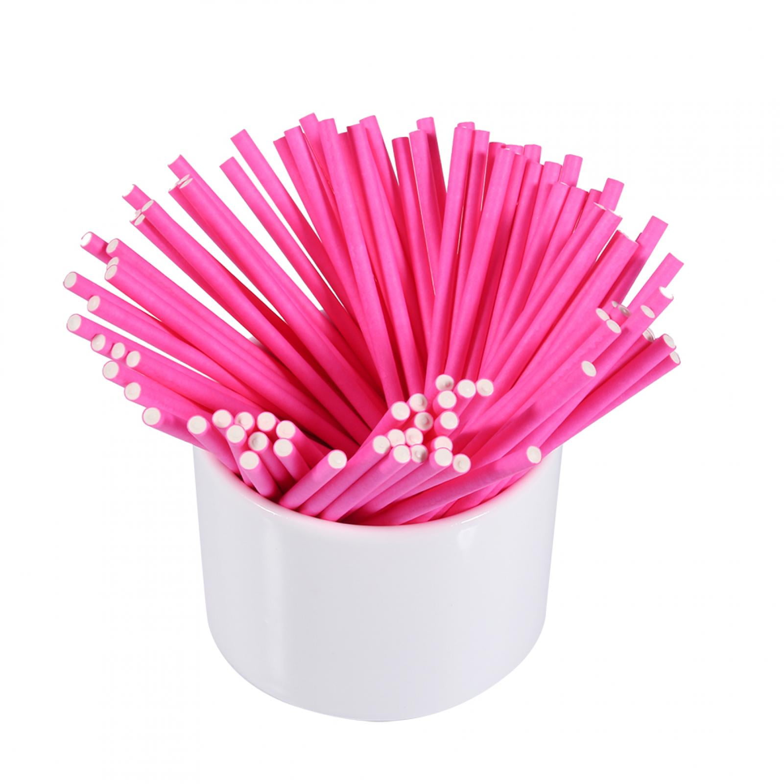 10Cm Pink 100 Pcs/Set Colorful Lollipop Sticks Cake Pop Sticks For ...